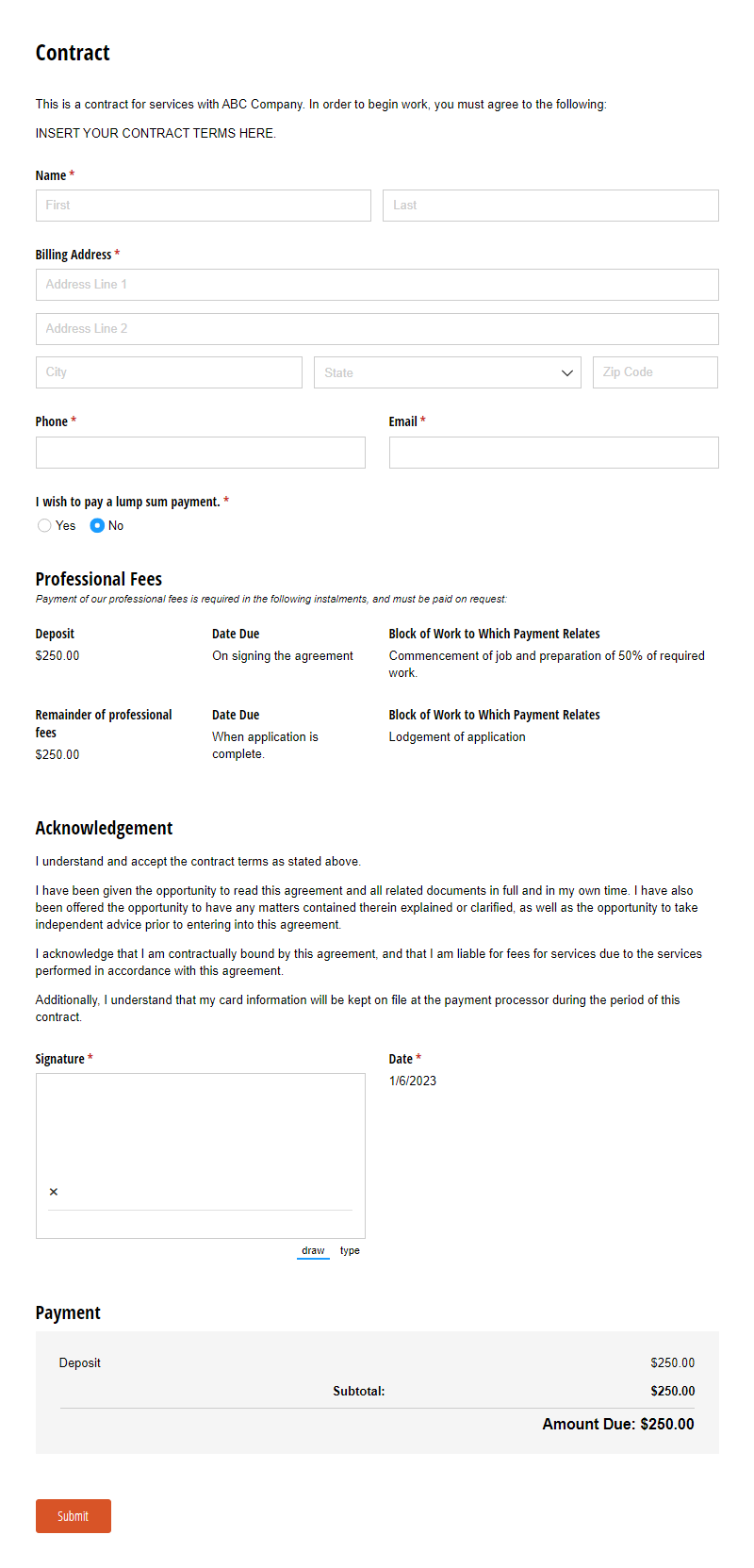 Free Card on File Templates - Cognito Forms
