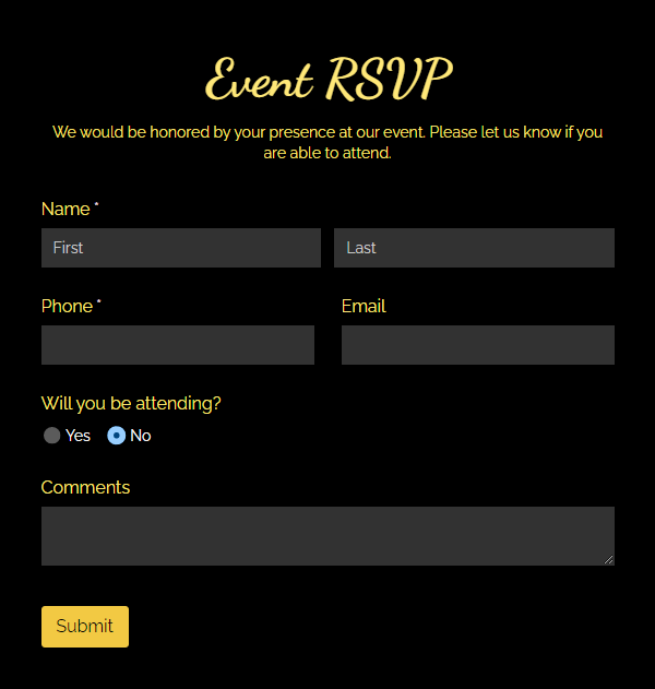 Free Event Form Templates - Cognito Forms