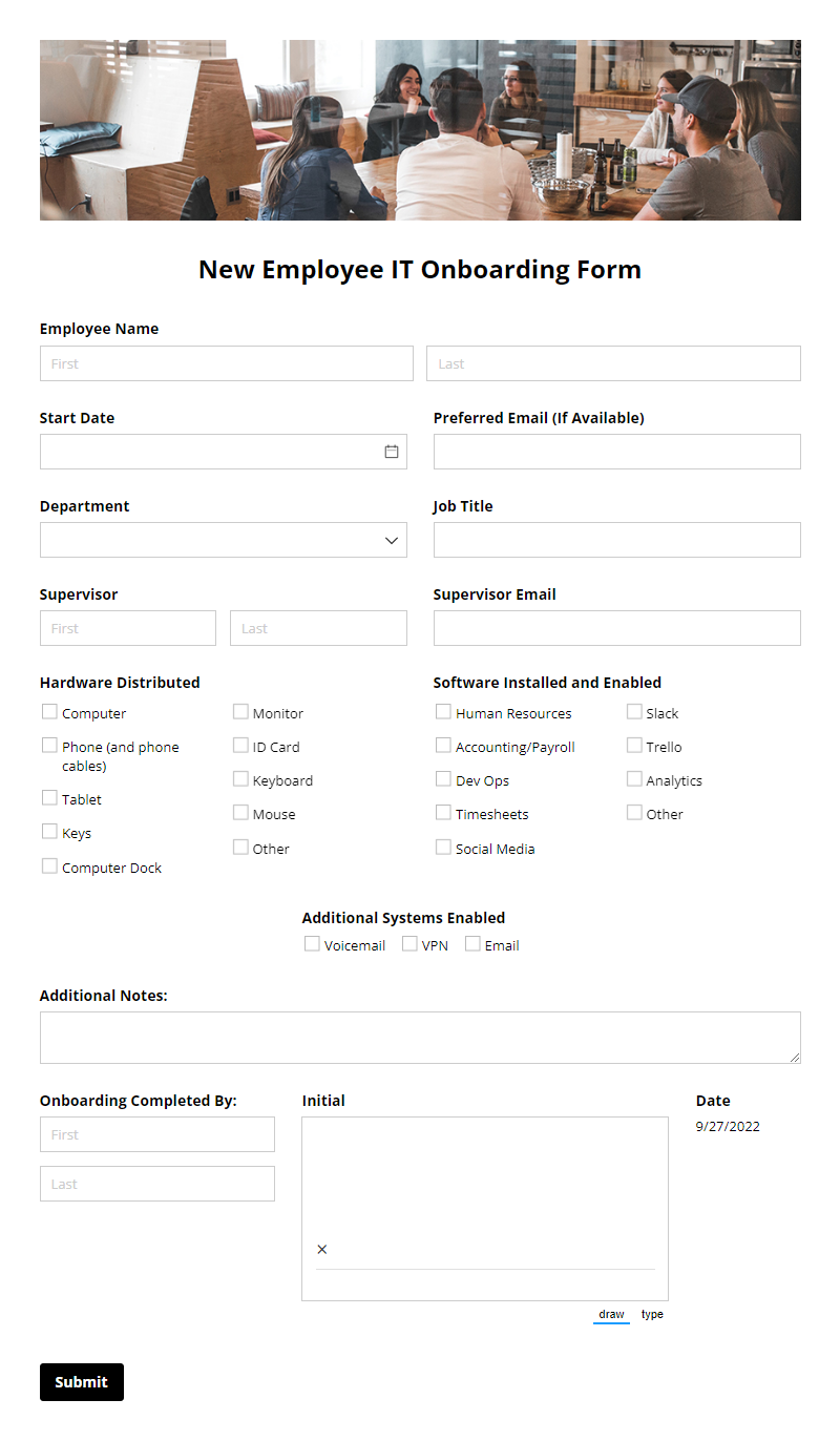 Free Information Technology Form Templates - Cognito Forms