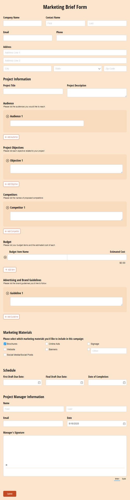 Marketing & Advertising Templates - Cognito Forms
