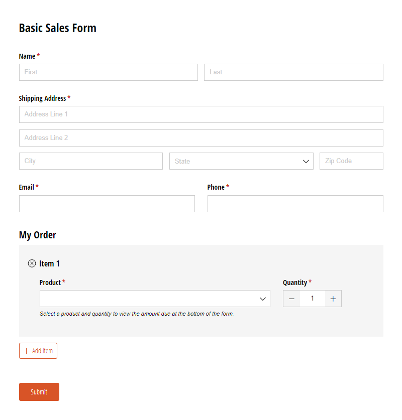 Free Order Form Templates - Cognito Forms