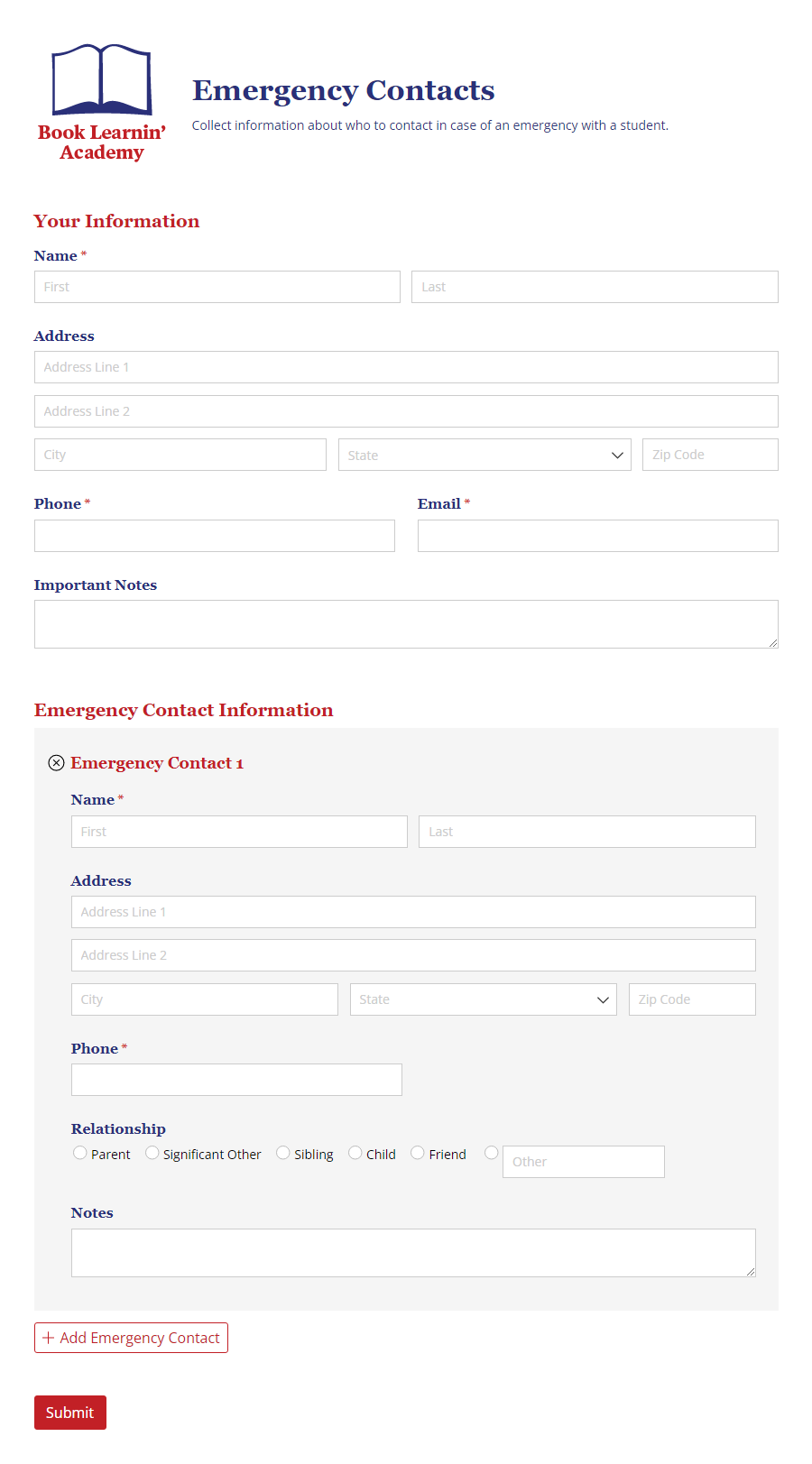 Free Contact Form Templates - Cognito Forms