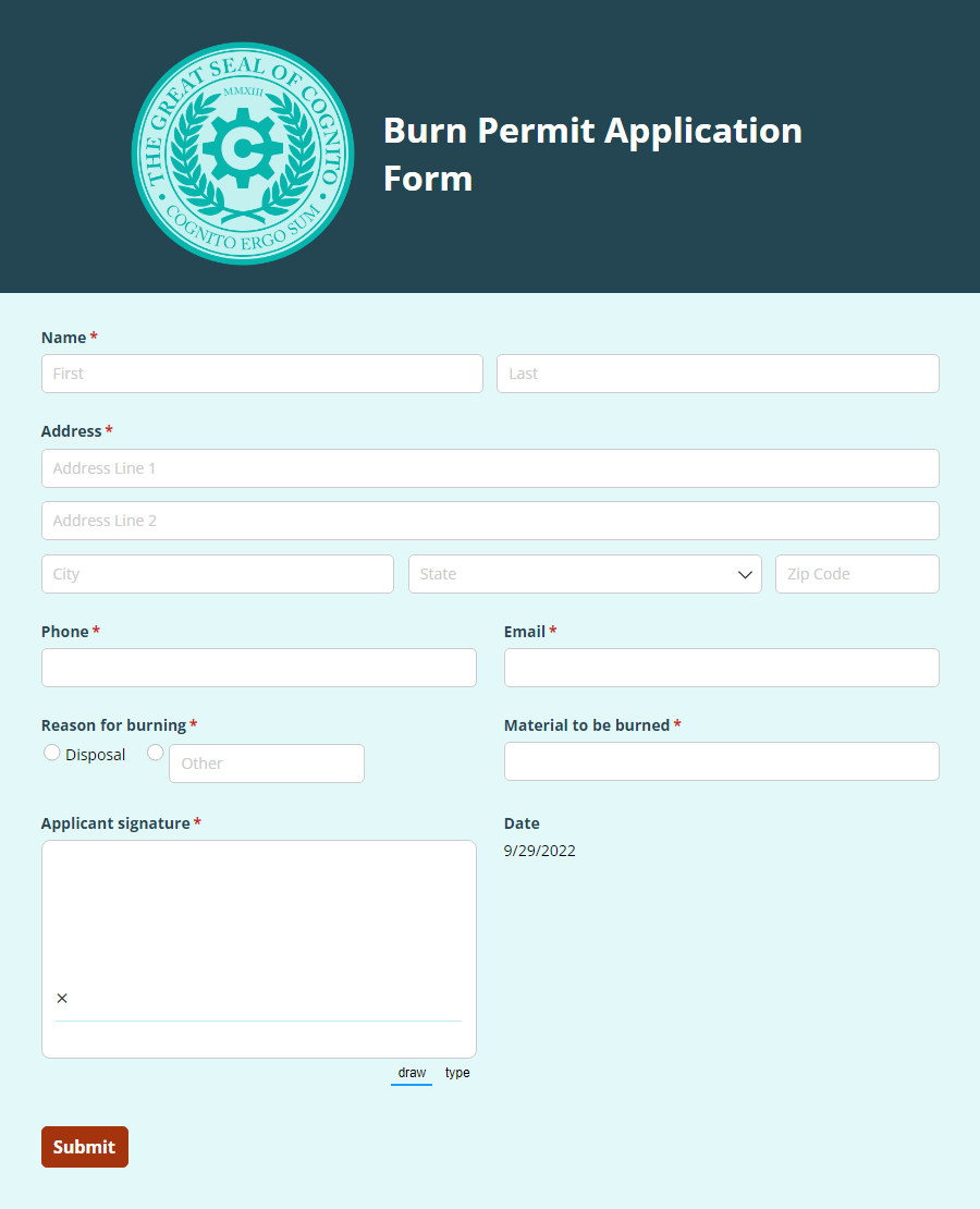 Free Application Form Templates - Cognito Forms