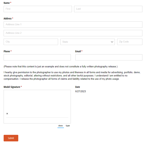 Free Electronic Signatures Templates - Cognito Forms